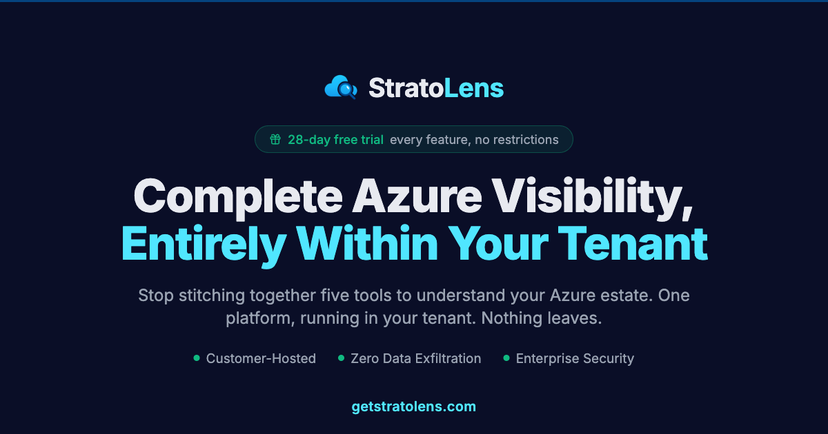 StratoLens | Self-Hosted Azure Infrastructure Visibility & Compliance ...